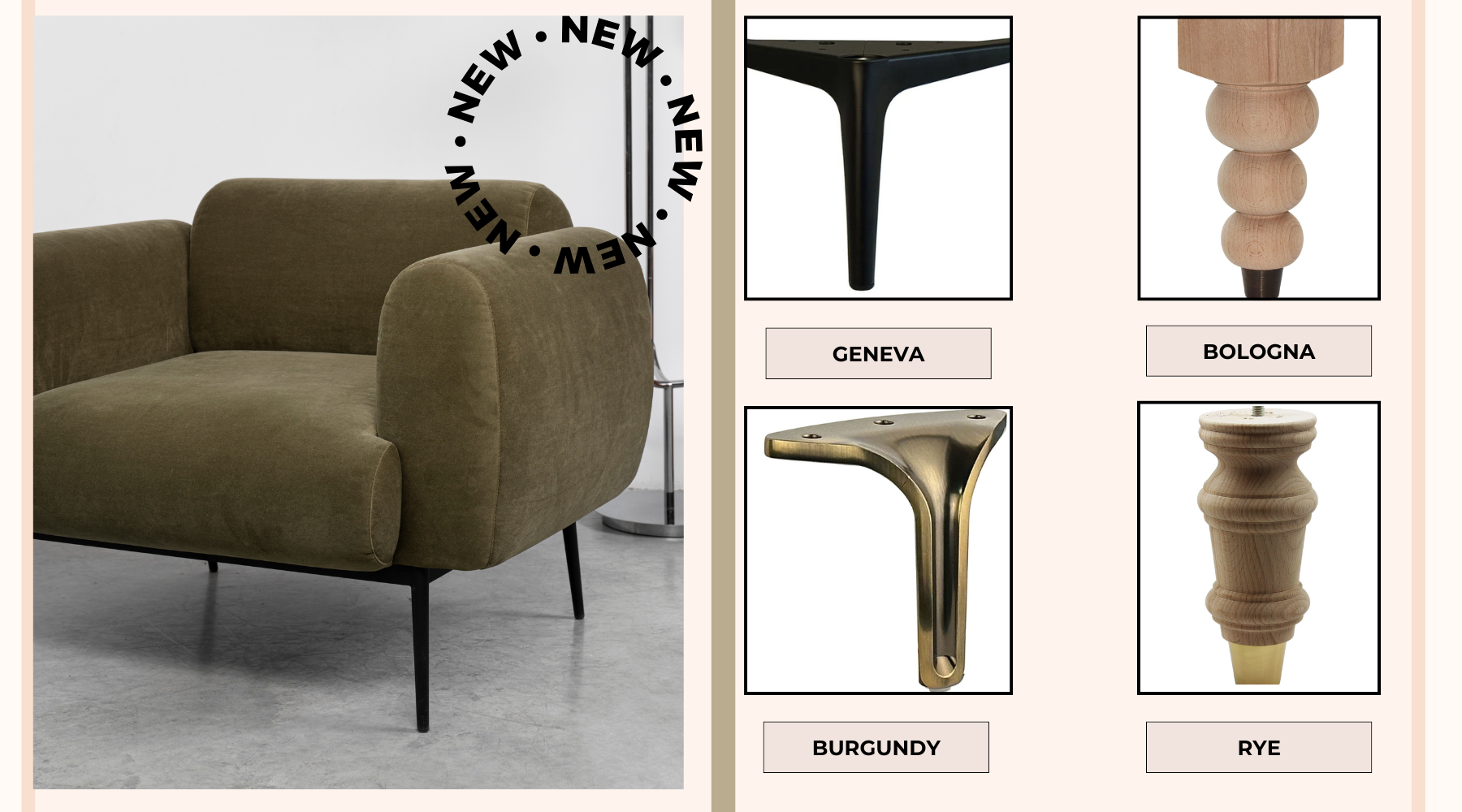 New In: Furniture Legs, Castors & Hinges – Heritage Components