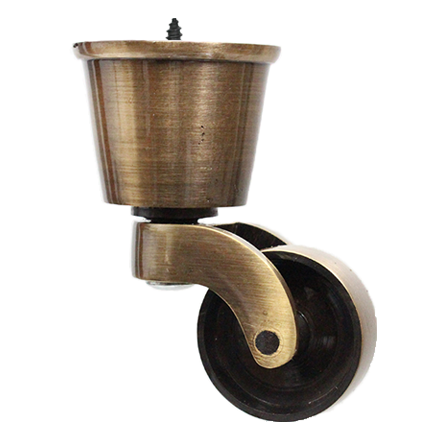 Antique Castor Round Cup with Central Screw Fixing – Heritage Components