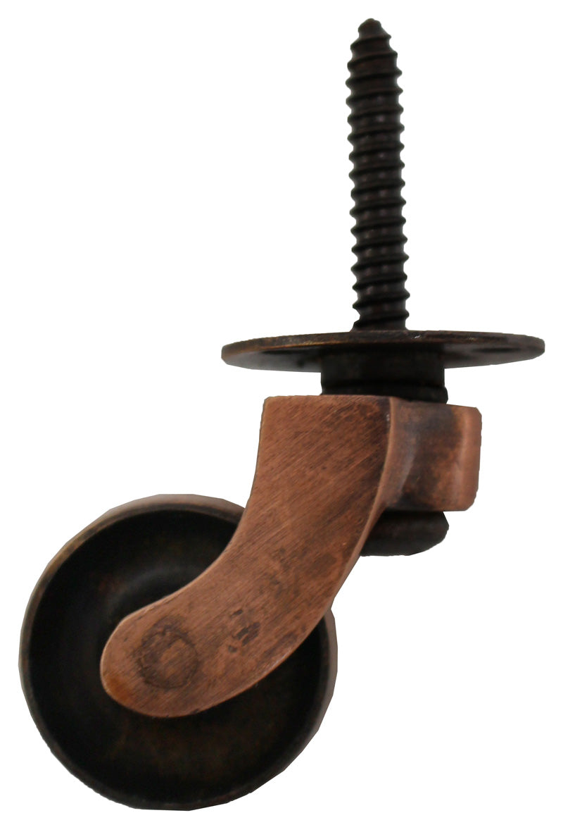 Antique Copper Screw Castor | Cabinet Castors – Heritage Components