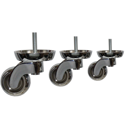 Designer Chrome Convex & Concave Cup Castors – Heritage Components